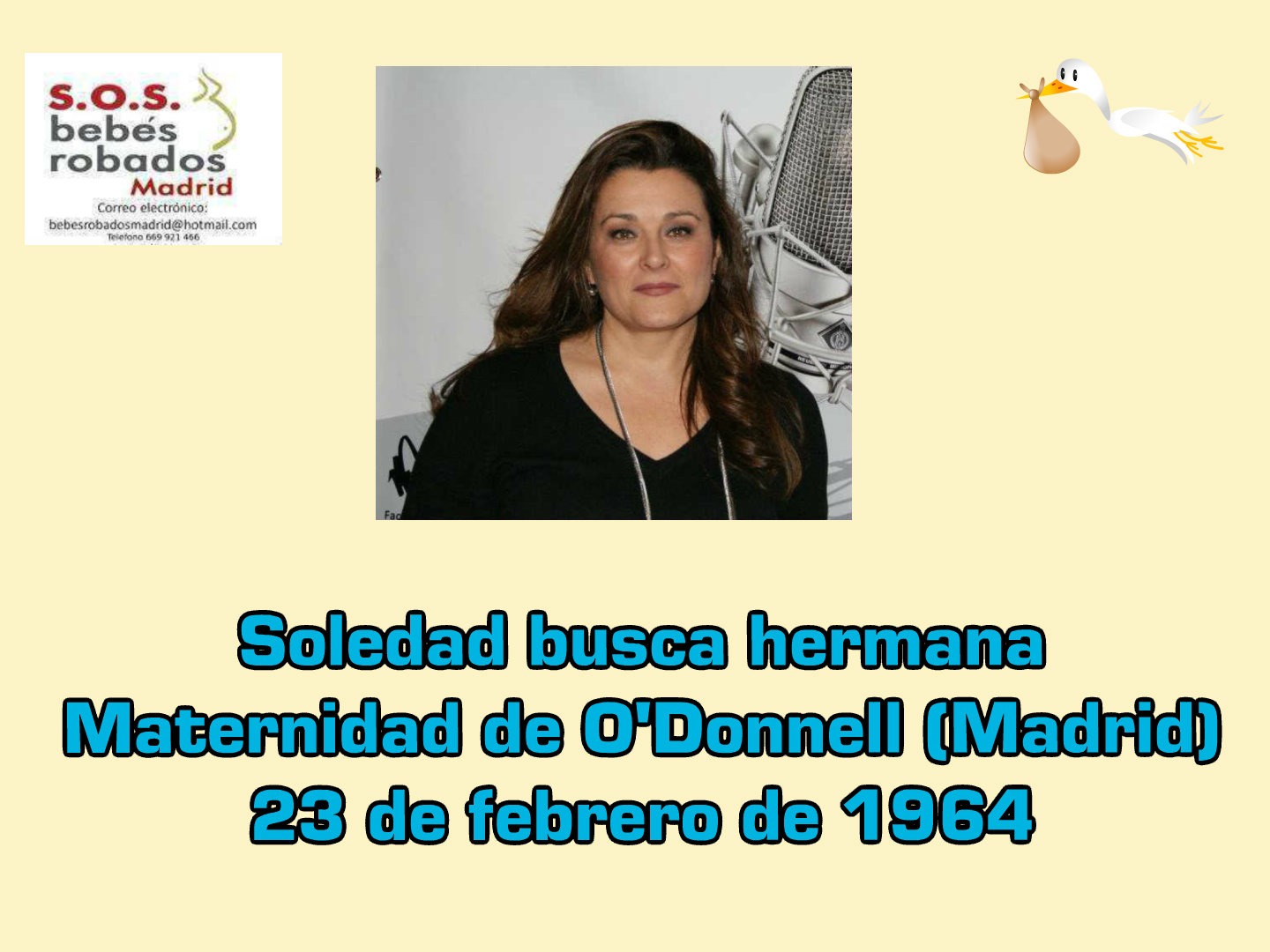 Soledad busca hermana Maternidad de O’Donnell – Madrid – 1964 | SOS ...